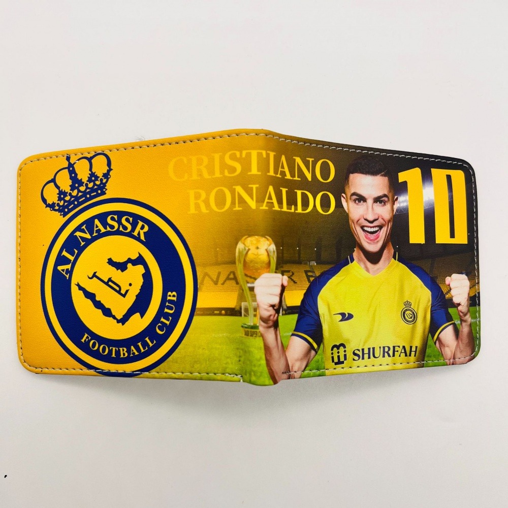 Full Color Printing Short Fold Wallet World Football players Team Coin ...