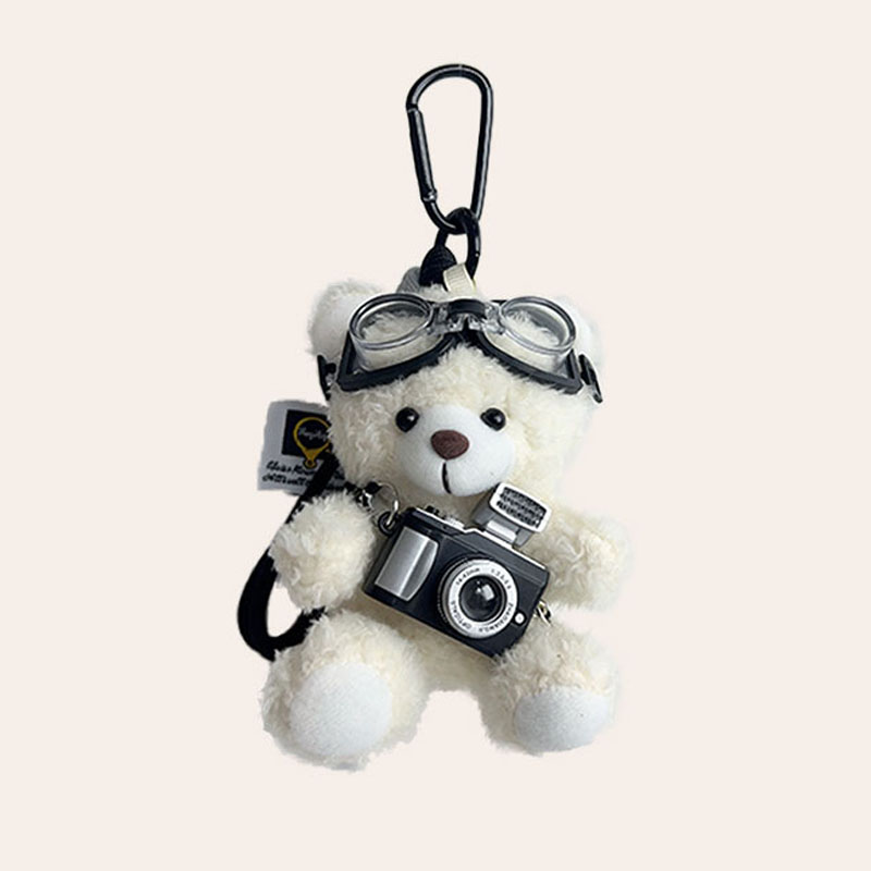 Bear Couple Keychain Bear Pendant Plushie Cute Keychain Plush Key Chain ...