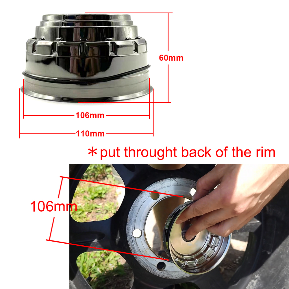 RAYS VOLK RACING 4X4 Wheel Rim Cap only for 106mm —100mm Nickel or ...