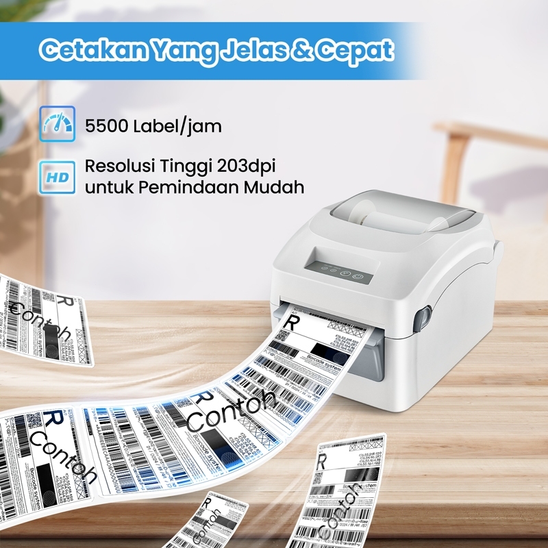 A6 Thermal printer air Waybill Barcode Shipping Label bluetooth usb ...