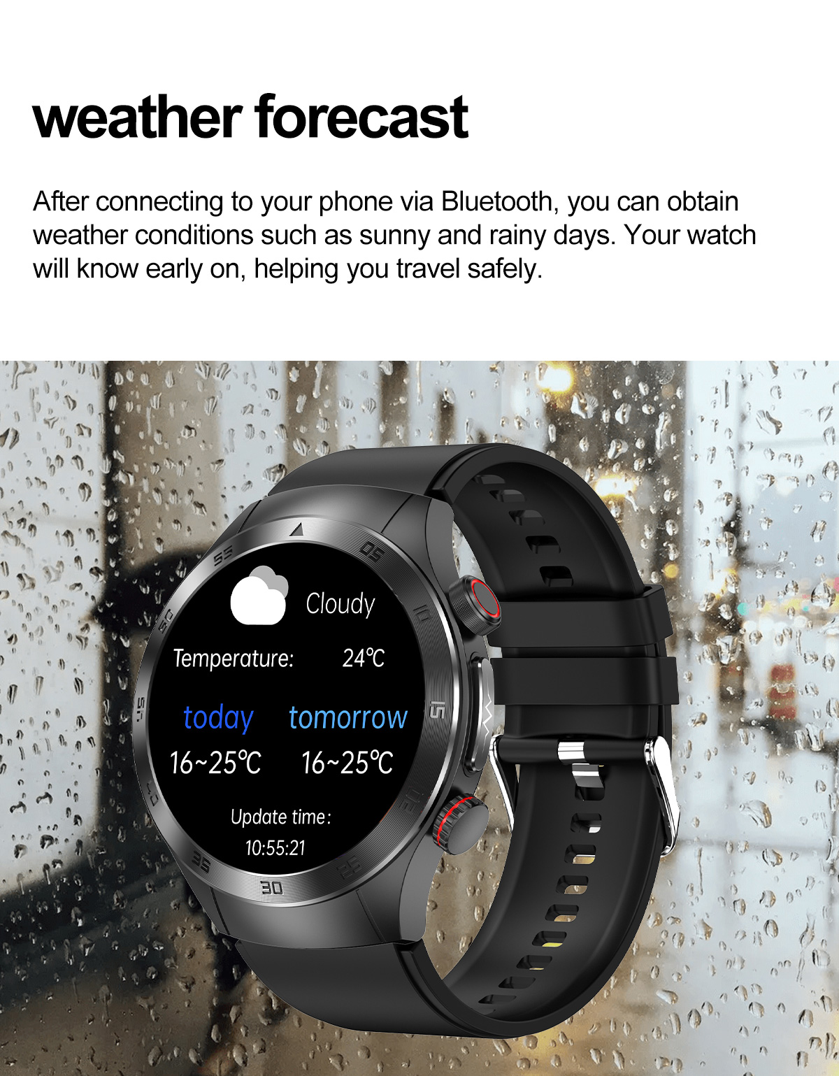 Smart Watch E800 Men 1.49" Amoled Screen ECG Laser Therapy Health Monitor SOS Bluetooth Call ...