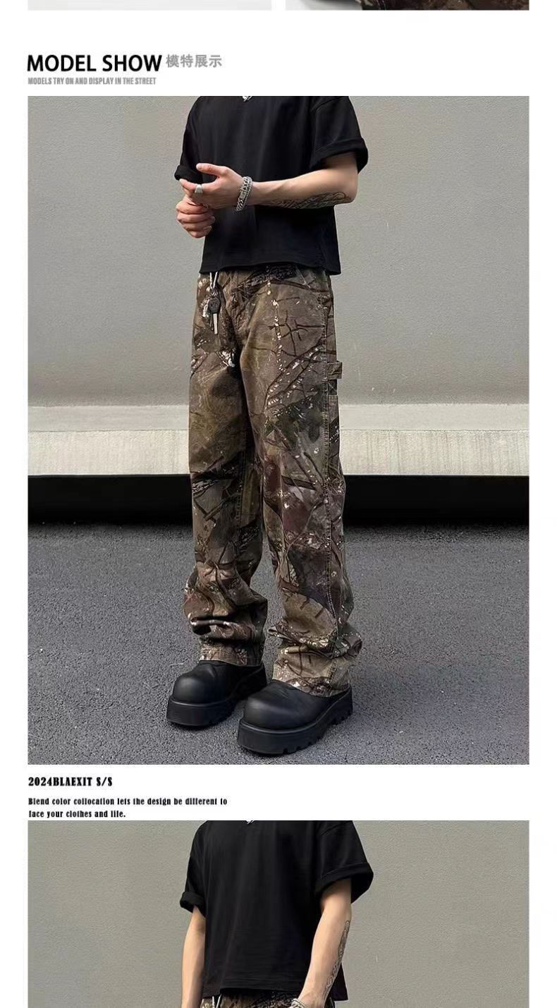 High Quality Denim Camouflage Twig Pants Type Distressed Cargo Wear ...