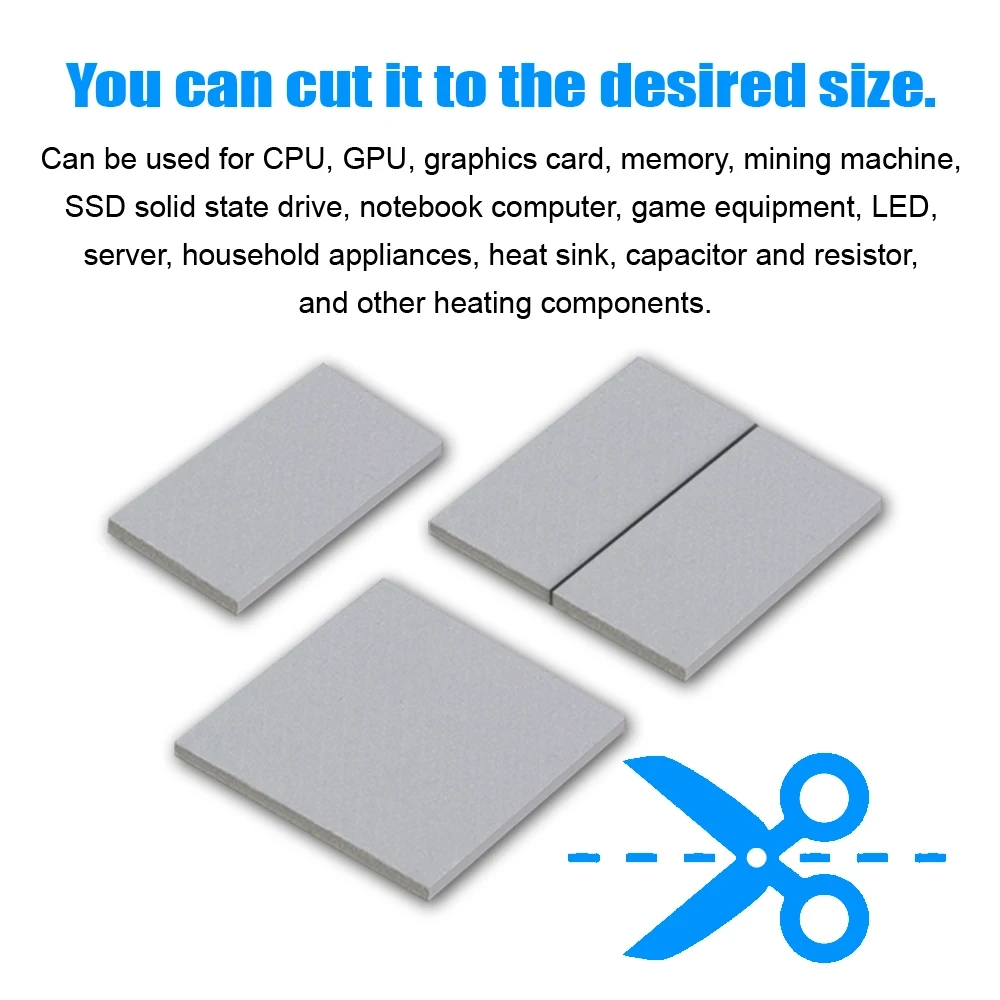 OEM 21W/M.K Thermal pad Heatsink Cooling Conductive Silicone Pad High ...