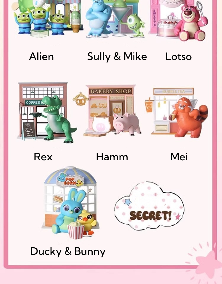 MINISO Disney Pixar Happy Dessert Street Model Blind Boxes Toy ...