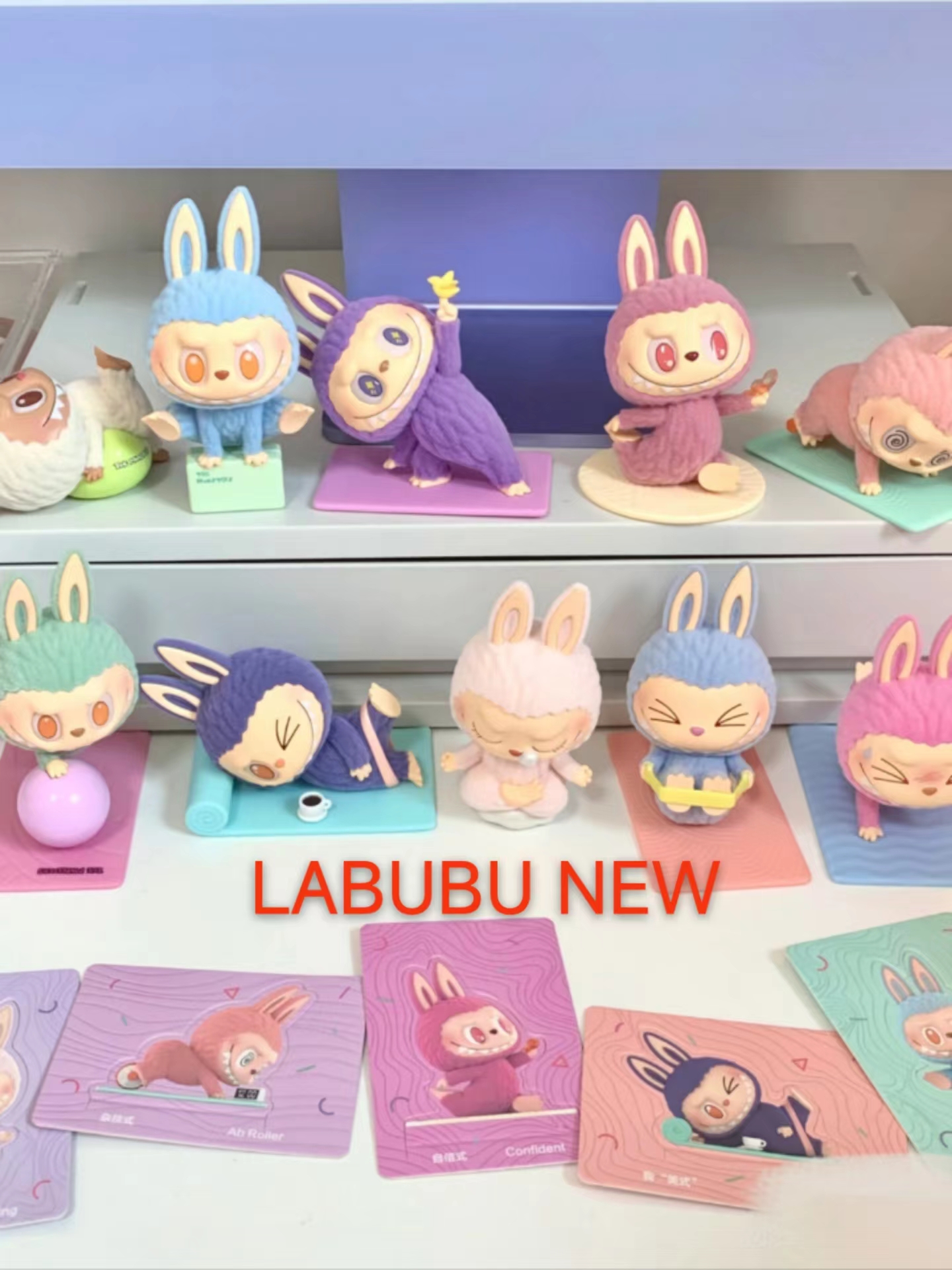 POPMART Authentic LABUBU THE MONSTERS Lazy Yoga Series official gift ...