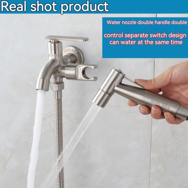 Bidet spray set 304 Stainless Steel Two Way Bidet Spray Set with High ...