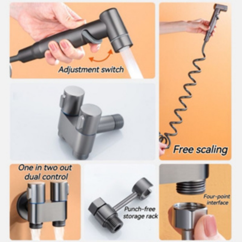 Bidet spray set High-Pressure Bathroom Toilet Hand Bidet Faucet ...