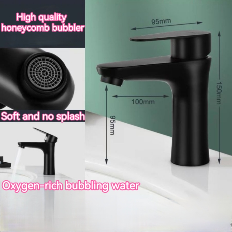 Washing Washbasin Faucet Stainless steel Single Cold Basin Tap bathroom ...