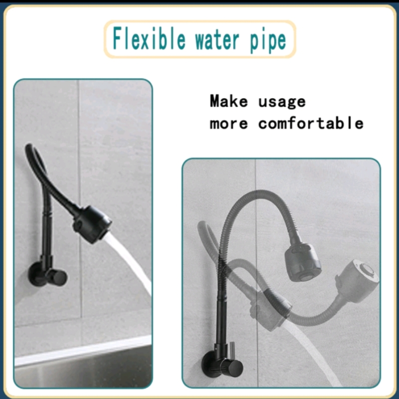 Stainless Steel Kitchen Sink Flexible Hose Single Lever Cold Water Tap ...