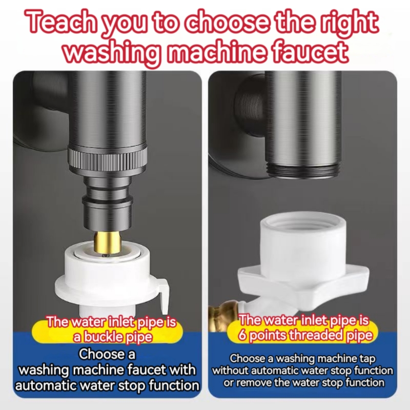 Universal Clip On Washing Machine Tap Faucet Bathroom balcony toilet ...