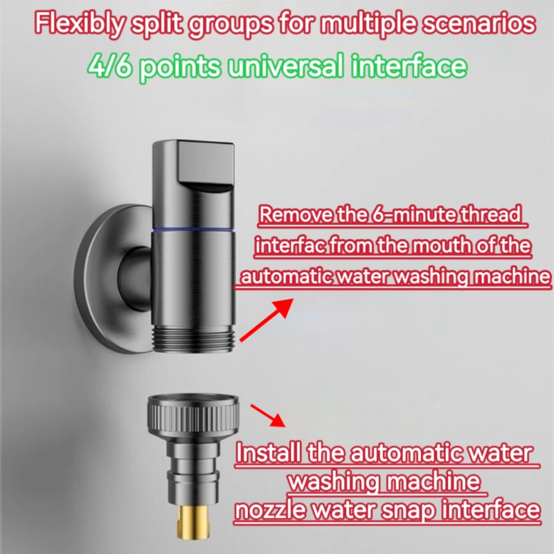 Universal Clip On Washing Machine Tap Faucet Bathroom balcony toilet ...