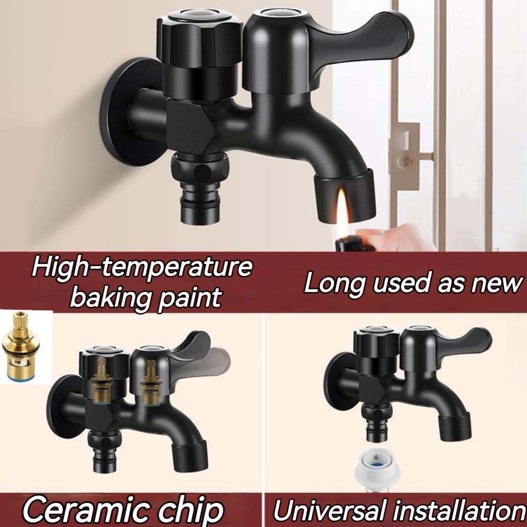 Stainless Steel 1 Into 2 Out Two-way Wall Mounted Faucet Washing ...