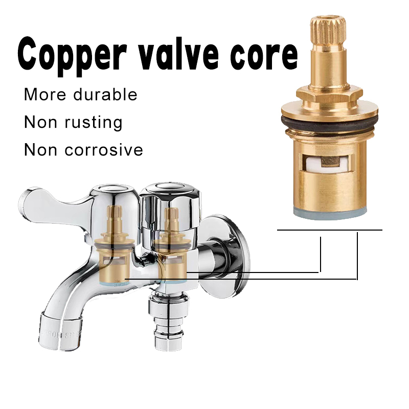 Stainless Steel 1 Into 2 Out Two-way Wall Mounted Faucet Washing ...