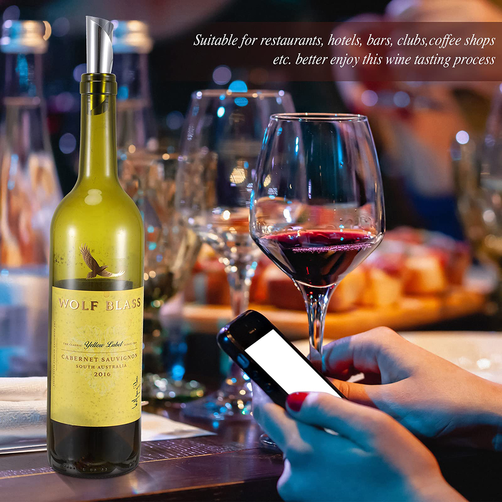 Silver Wine Pourer Wine Liquor Pourer Disk Aluminum Foil Flexible Drip ...