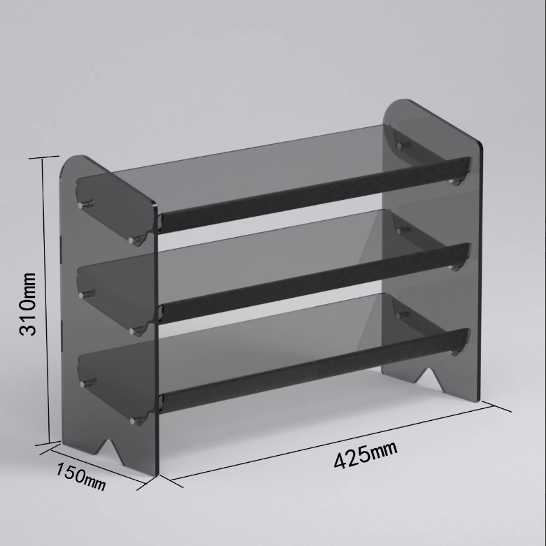 three-layer acrylic Transparent Clearly large stand display rack ...
