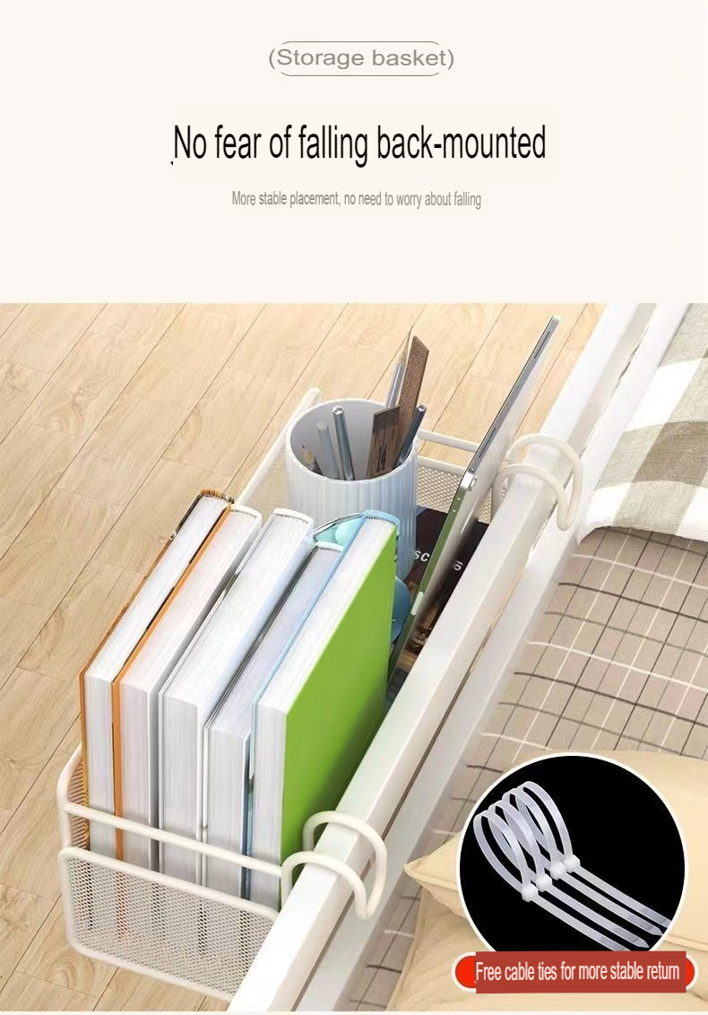 Multi-functional under table storage rack Hanging basket artifacts Desk ...
