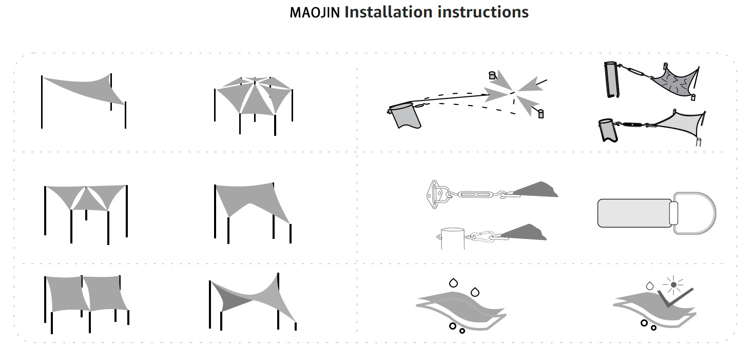 （Arc edge）sun shade Sail Triangle shade net balcony awning outdoor ...