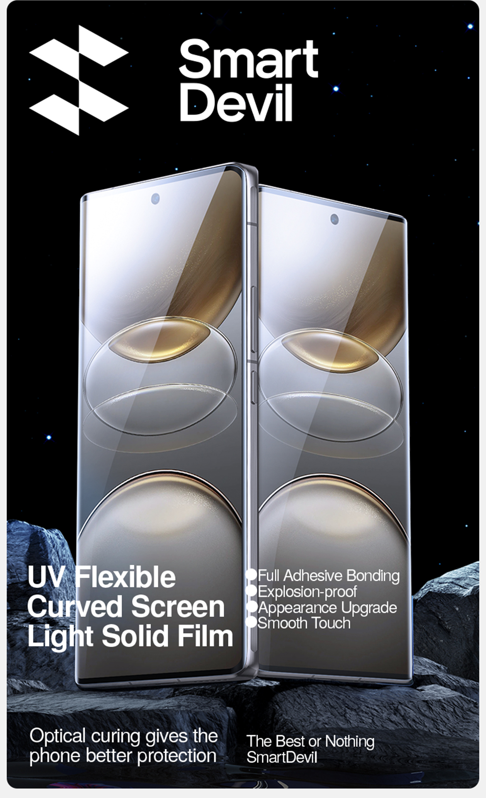 SmartDevil UV light-fixed AR film For ViVO X100pro/X100 Ultra Full Gel Anti-Reflective ...