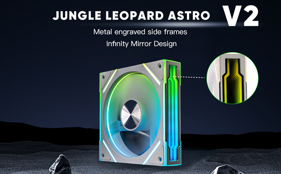 Jungle Leopard Astro V2 ARGB CPU Fan 120mm Axis CD Pattern Side ...