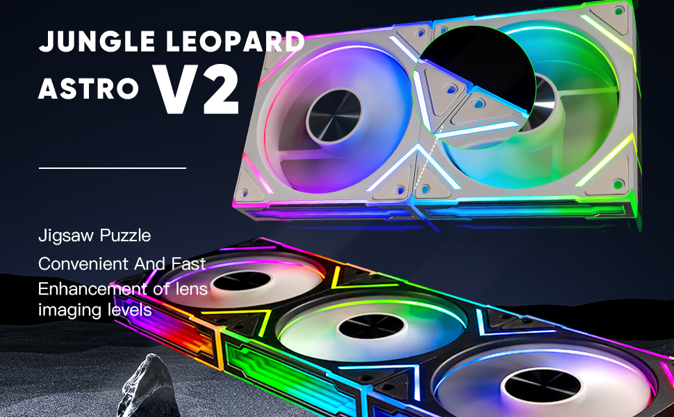 Jungle Leopard Astro V2 ARGB CPU Fan 120mm Axis CD Pattern Side ...