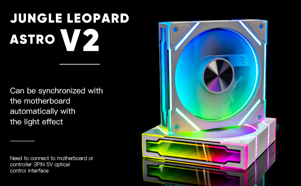 Jungle Leopard Astro V2 ARGB CPU Fan 120mm Axis CD Pattern Side ...