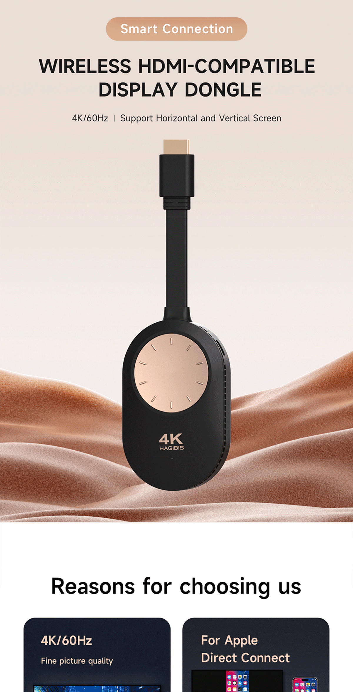 HAGiBiS Wireless HDMI Display Dongle Adapter | Shopee Malaysia