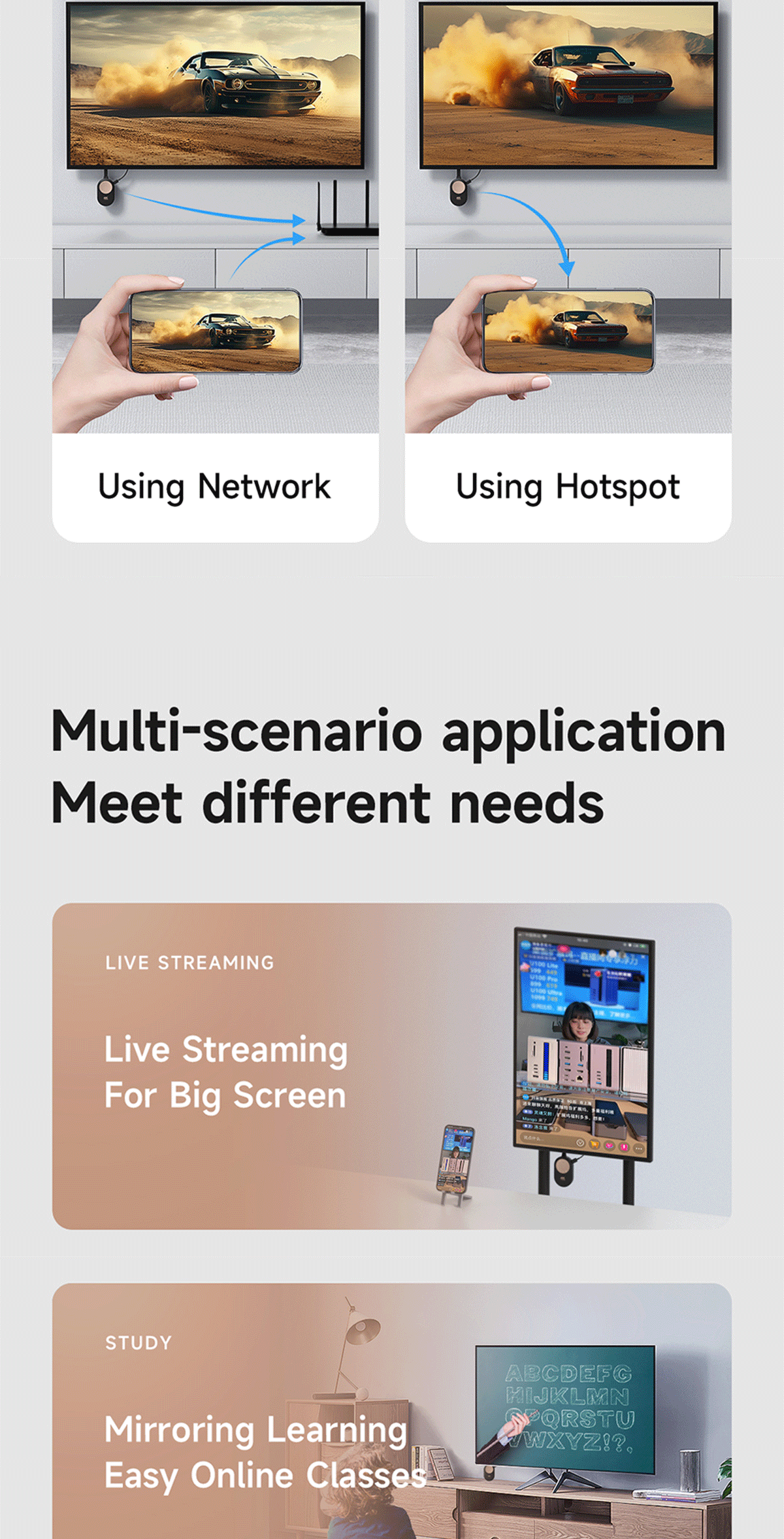 HAGiBiS Wireless HDMI Display Dongle Adapter | Shopee Malaysia