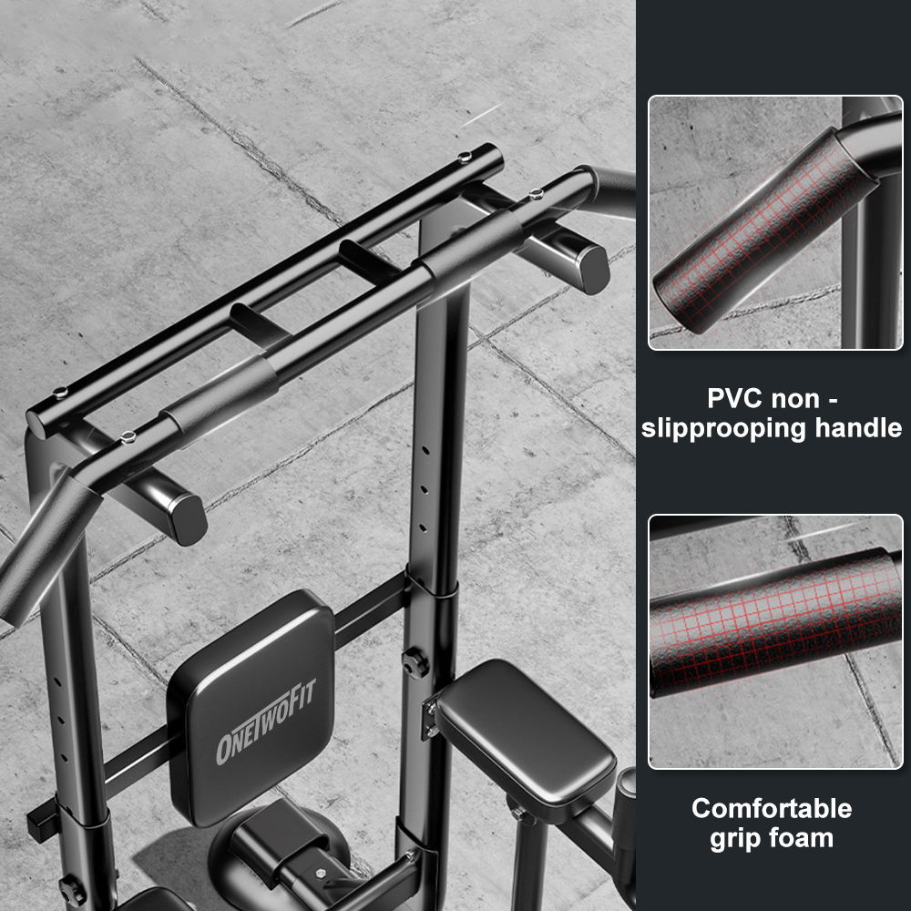 OneTwoFit Upgrade Adjustable Pull-Up Bar Top Double Bar Exercise ...