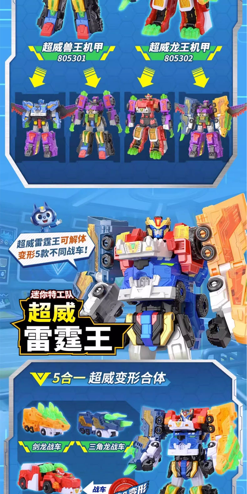 [A+baby] Mini Force 5 V Rangers Original Robot Action Figure ...