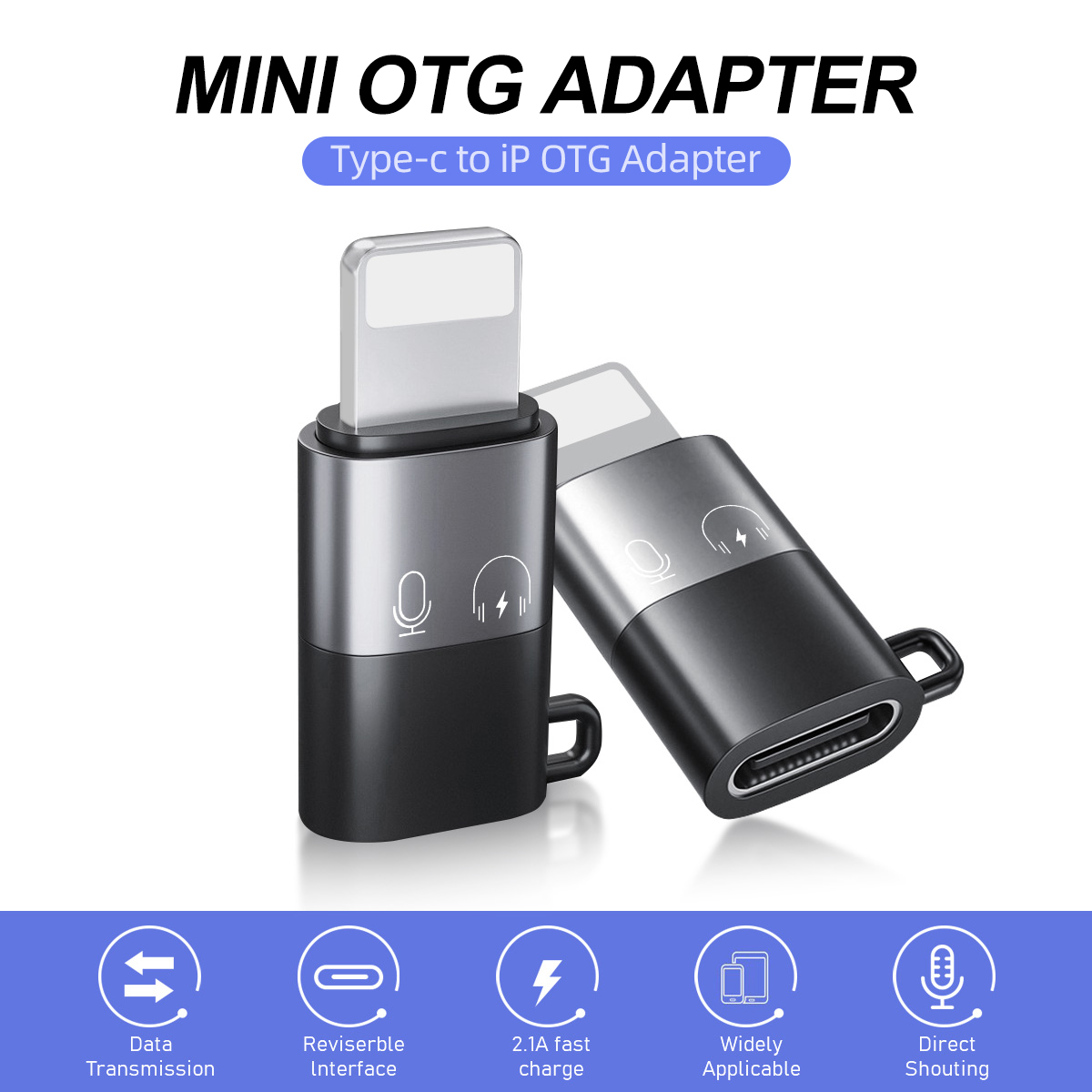 HdoorLink IOS To Type C Adapter IOS Female to Type C Male Microphone ...