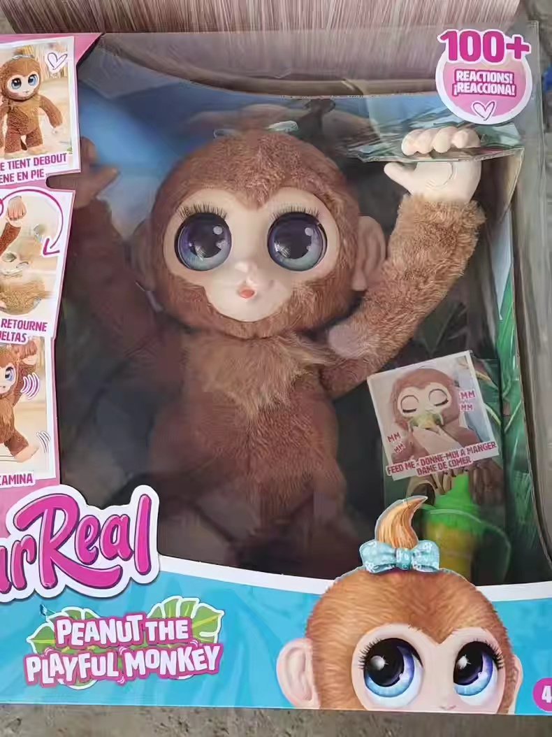 Just Play furReal Peanut The Playful Monkey Interactive Toy, 15-inch ...