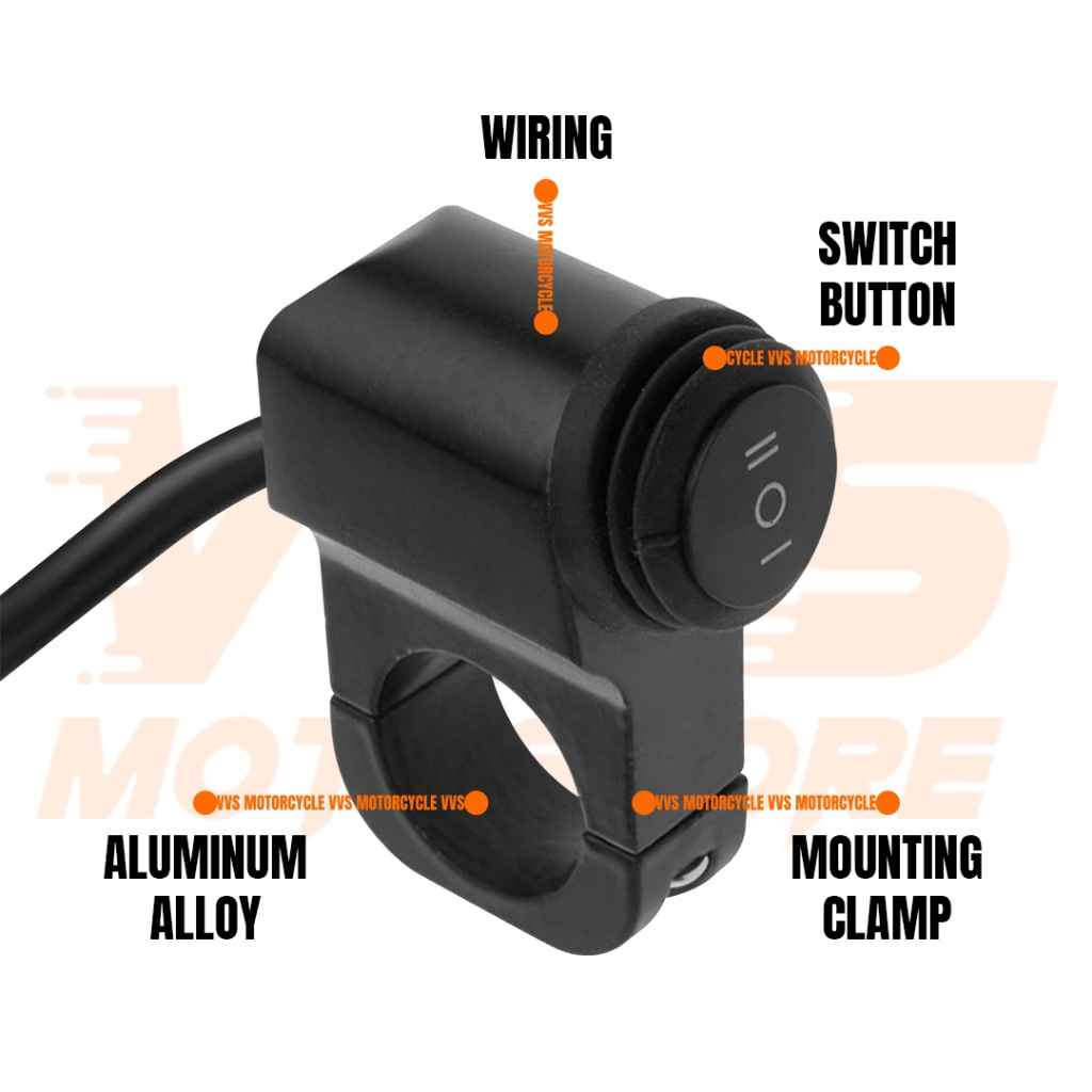 Universal Motorcycle 3 Way Switch ON OFF Mini Driving Light Switch With ...