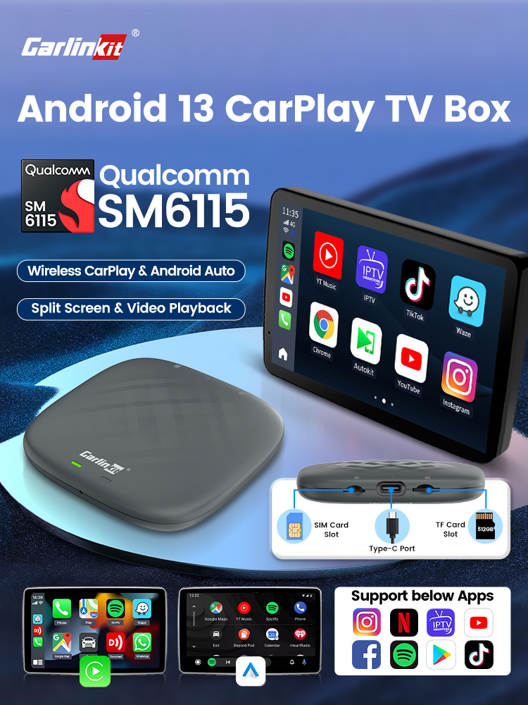 Carlinkit Tbox Plus & S1 Android13 system Ai box 4G+64G support 4G ...