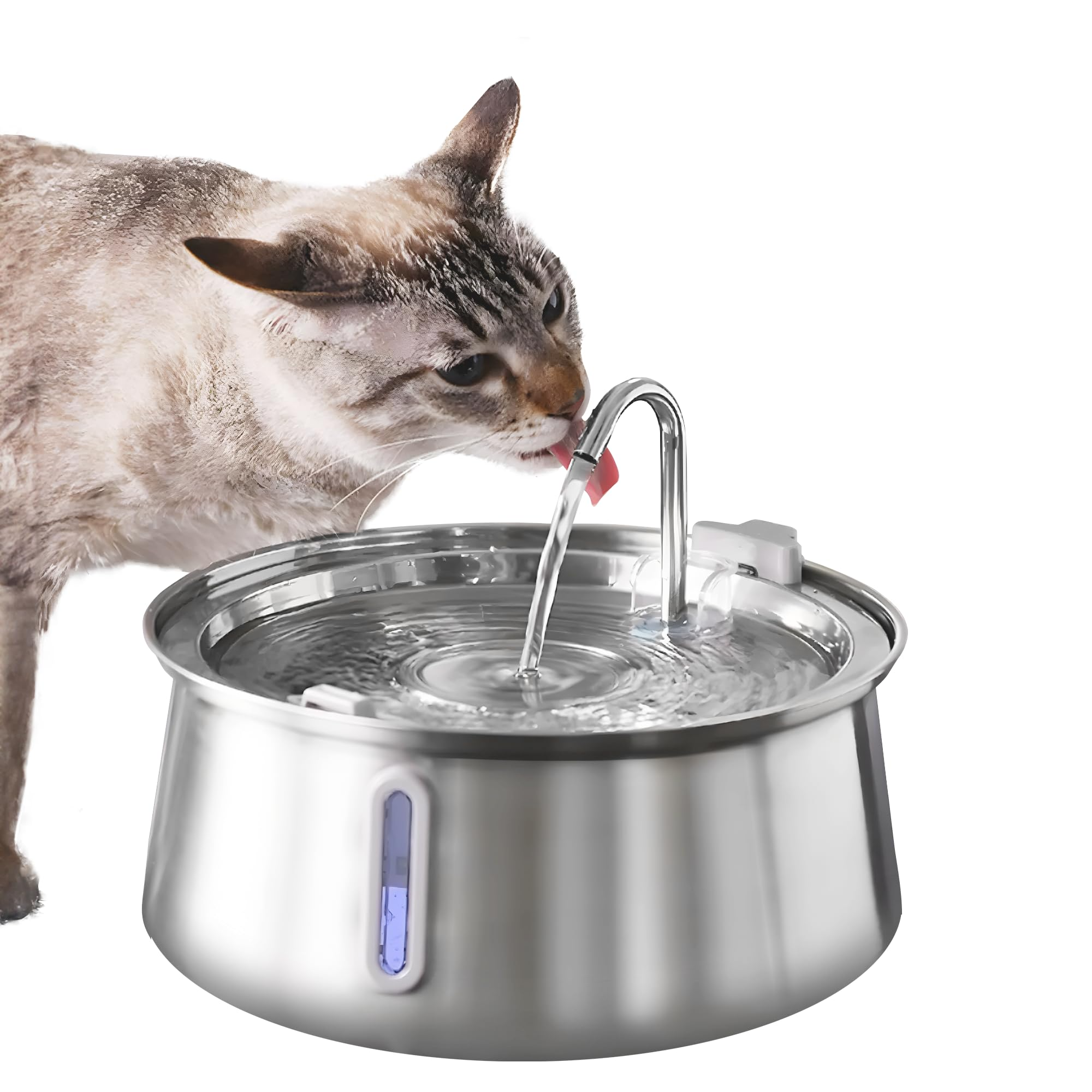 Cat Water Fountain Stainless Steel:135oz/4L Large Capacity Cat Fountain ...