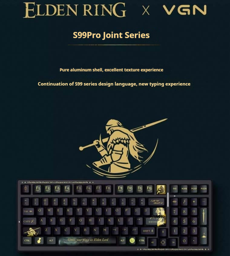 VGN S99 PRO Elden Ring Aldenfarring Custom Mechanical Keyboard gaming mouse pad set | Shopee ...