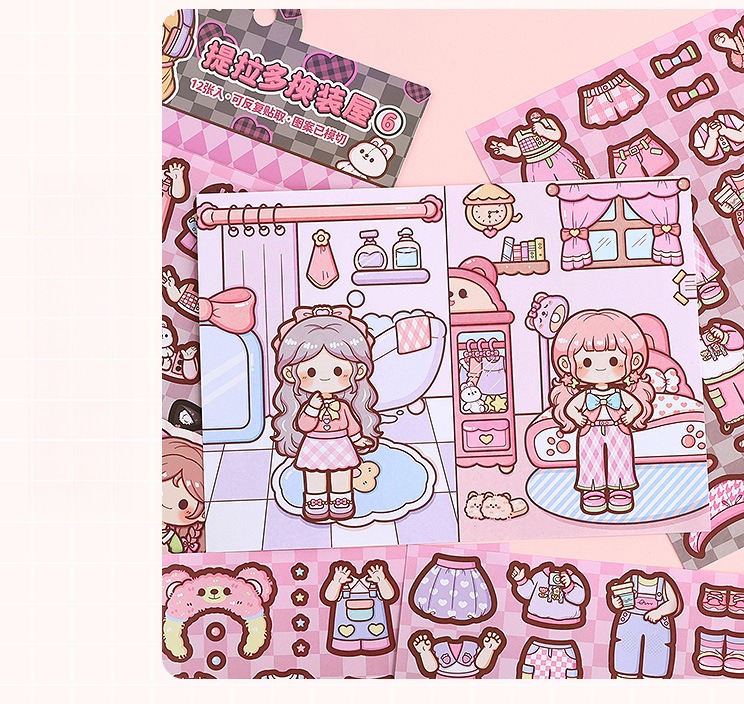 Mr.Paper Daily Wear Dress Up Stickers 12 Sheets/Set 10 Optional Cute ...
