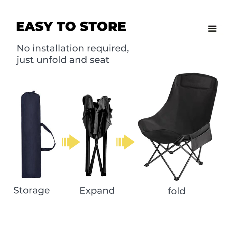 [Buy 1 Free1]Moon Chair High Back Camping Chair Kerusi Lipat | Foldable ...