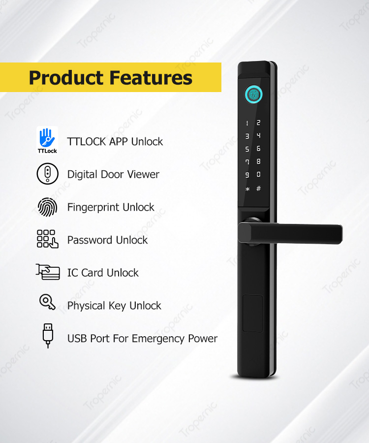 【Smart Grill Door Lock】TTLOCK Smart Door Lock Double Side Outdoor ...