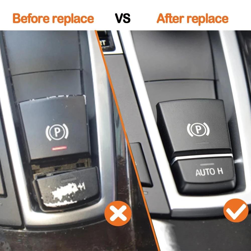Electronic Handbrake Parking Brake Switch Auto P Button Cover For BMW 5 ...