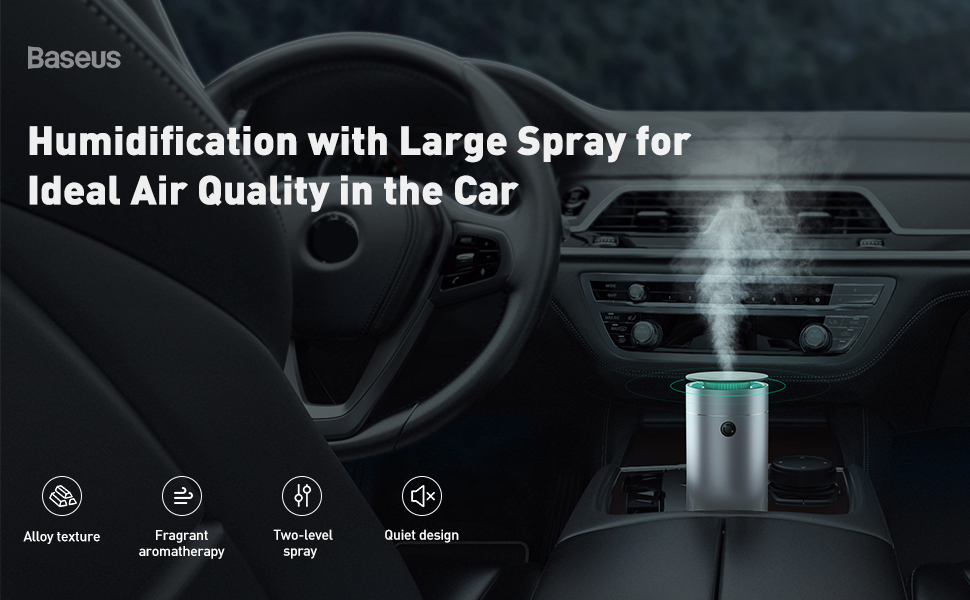 Baseus Car Diffuser Humidifier/Air Freshener LED Light For Car ...