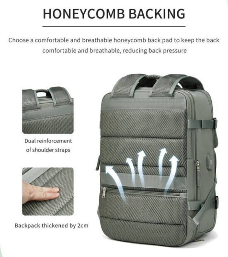 40L Travel Backpack Expandable Backpack Waterproof Duffel Bag Extra ...