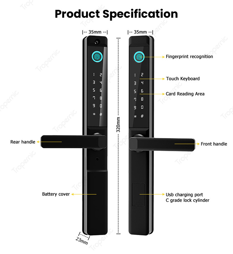 【Smart Grill Door Lock】TTLOCK Smart Door Lock Double Side Outdoor ...