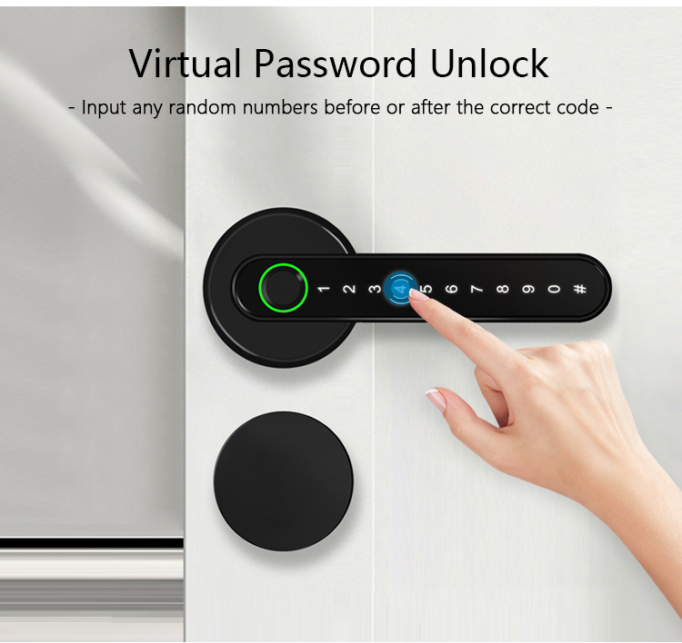 5 In 1 TTlock Fingerprint Handle 60/70MM Single Bolt Lock For Home ...