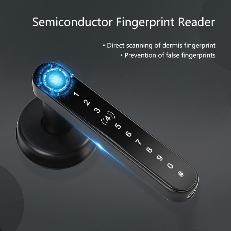 5 In 1 TTlock Fingerprint Handle 60/70MM Single Bolt Lock For Home ...
