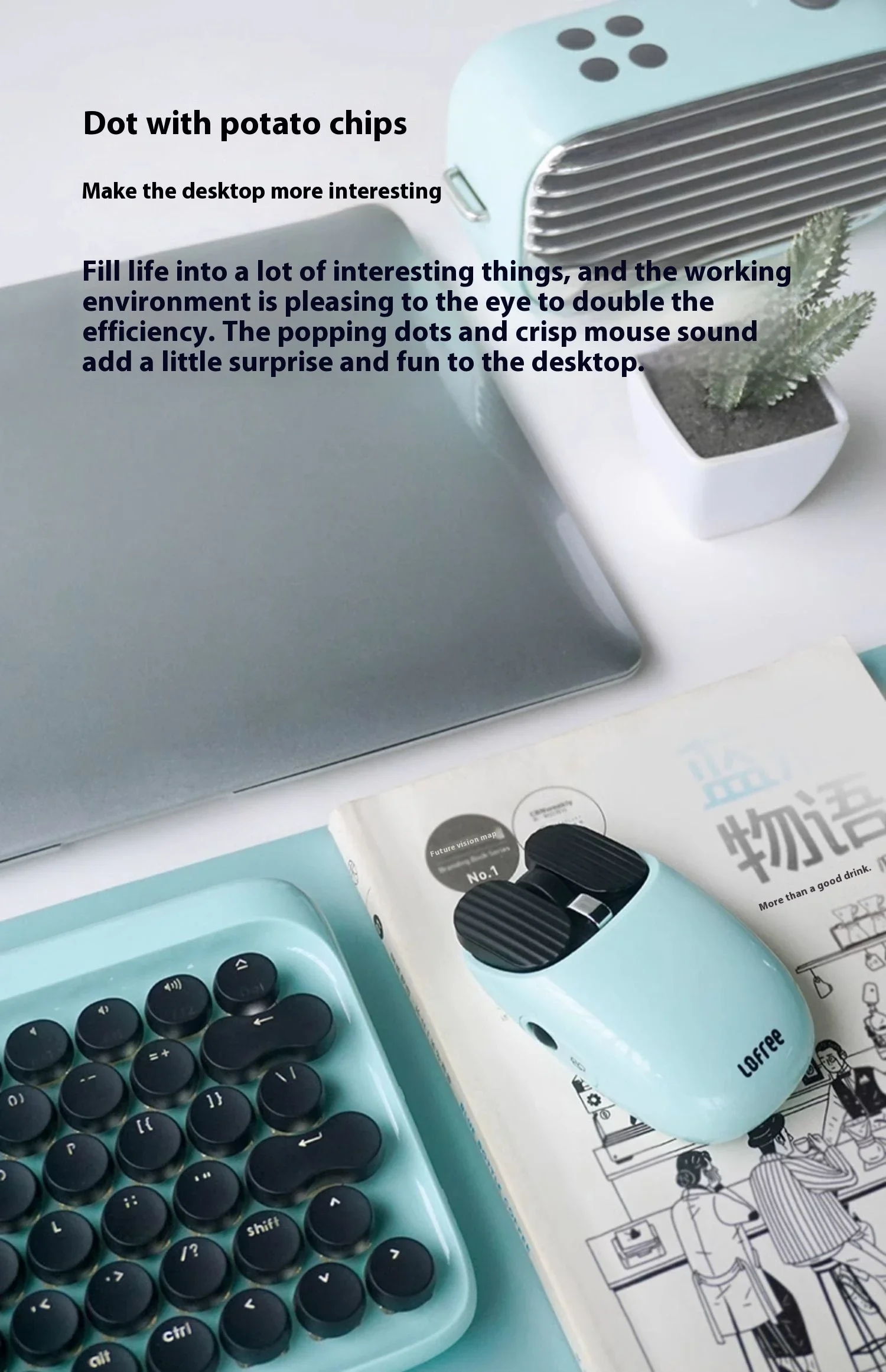 LOFREE “Wavy Chips” Wireless Mouse Blossom Bluetoot & Wireless ...