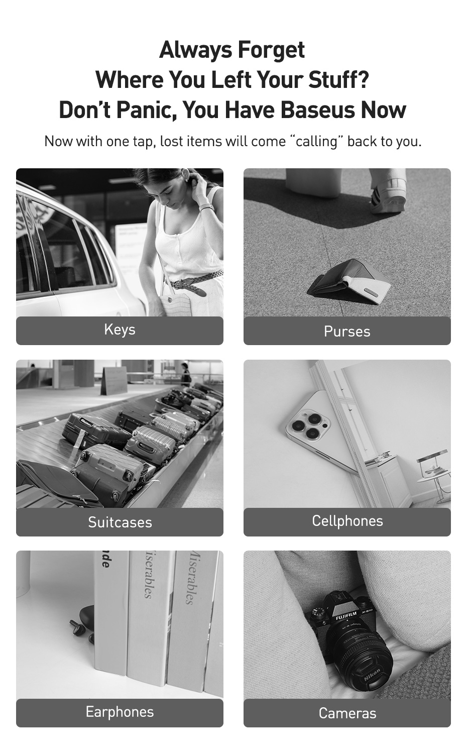 Baseus T2/T2 Pro Wireless Smart Tracker Mini Anti-Lost Track Device For ...