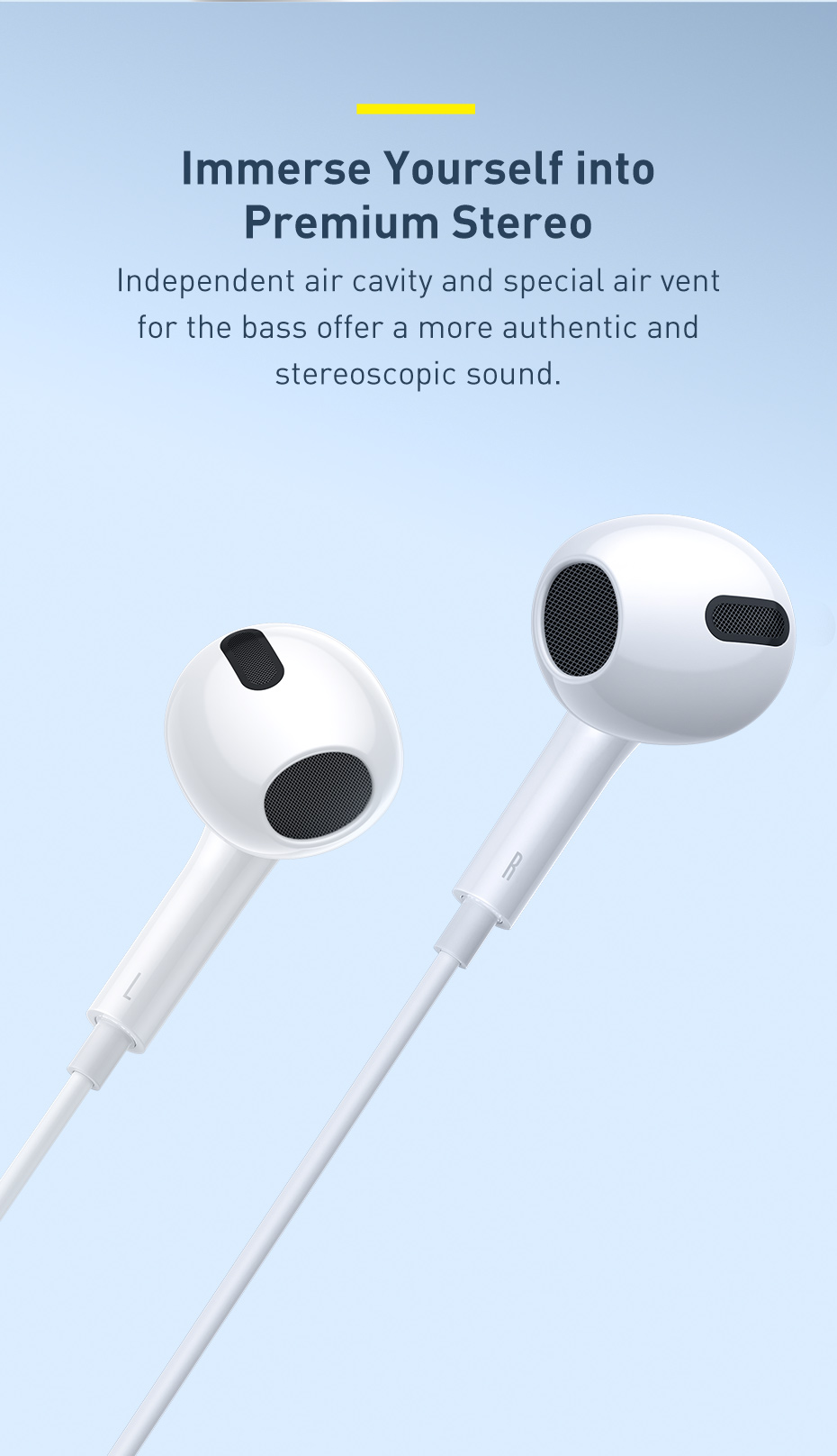 Baseus H17 Encok Lateral In-Ear Wired Earphone (3.5mm) | Shopee Malaysia