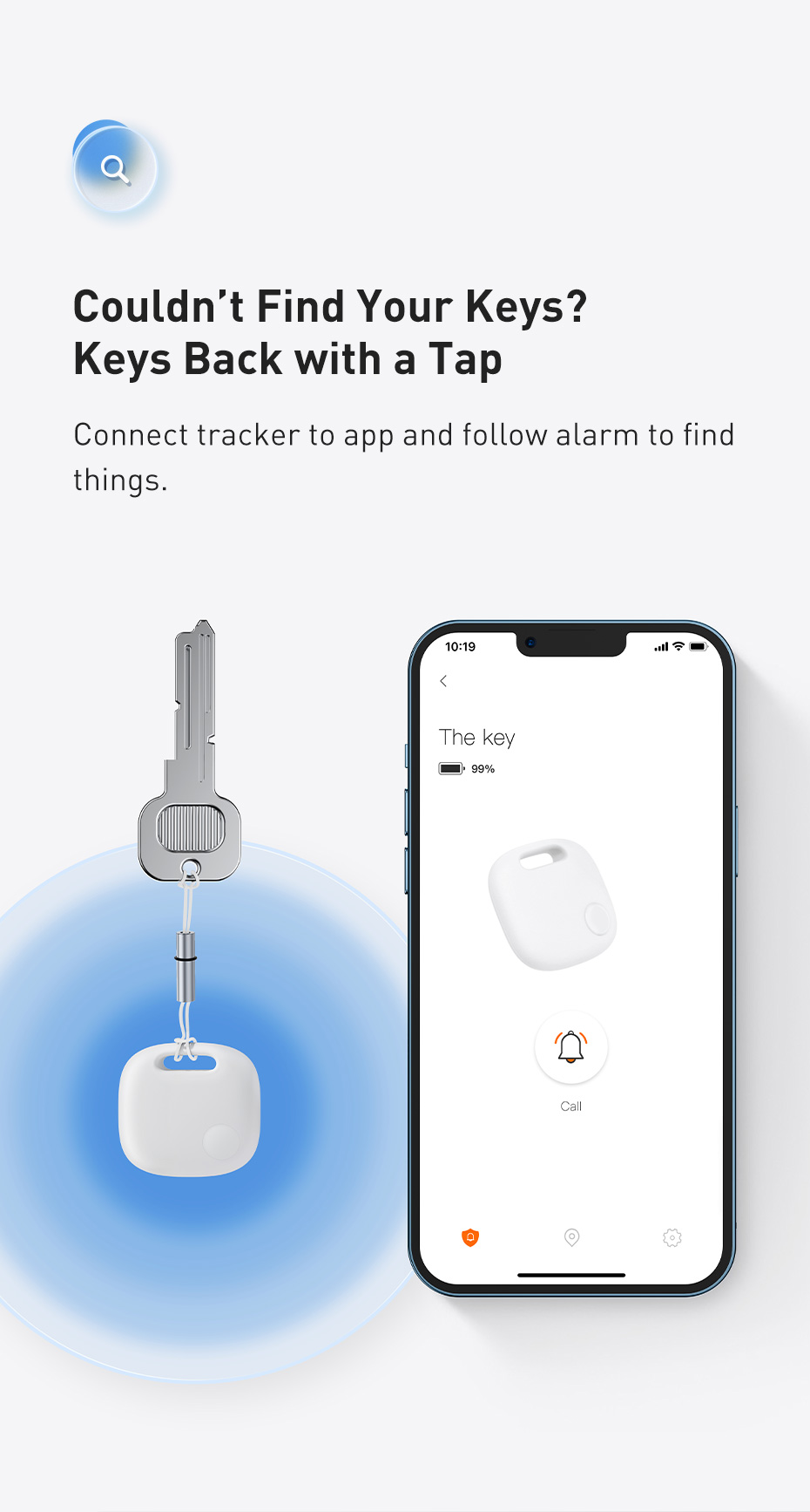 Baseus T2/T2 Pro Wireless Smart Tracker Mini Anti-Lost Track Device For ...