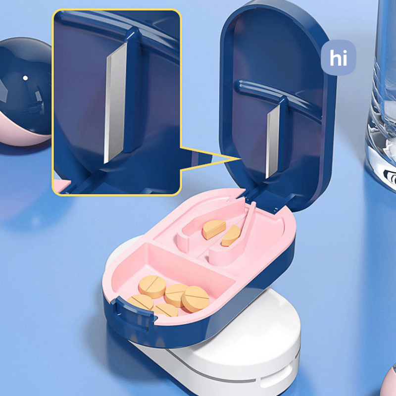 HI HOMES Dividing Medicine Cutter Medicine Cut Box Medicine Dividing ...