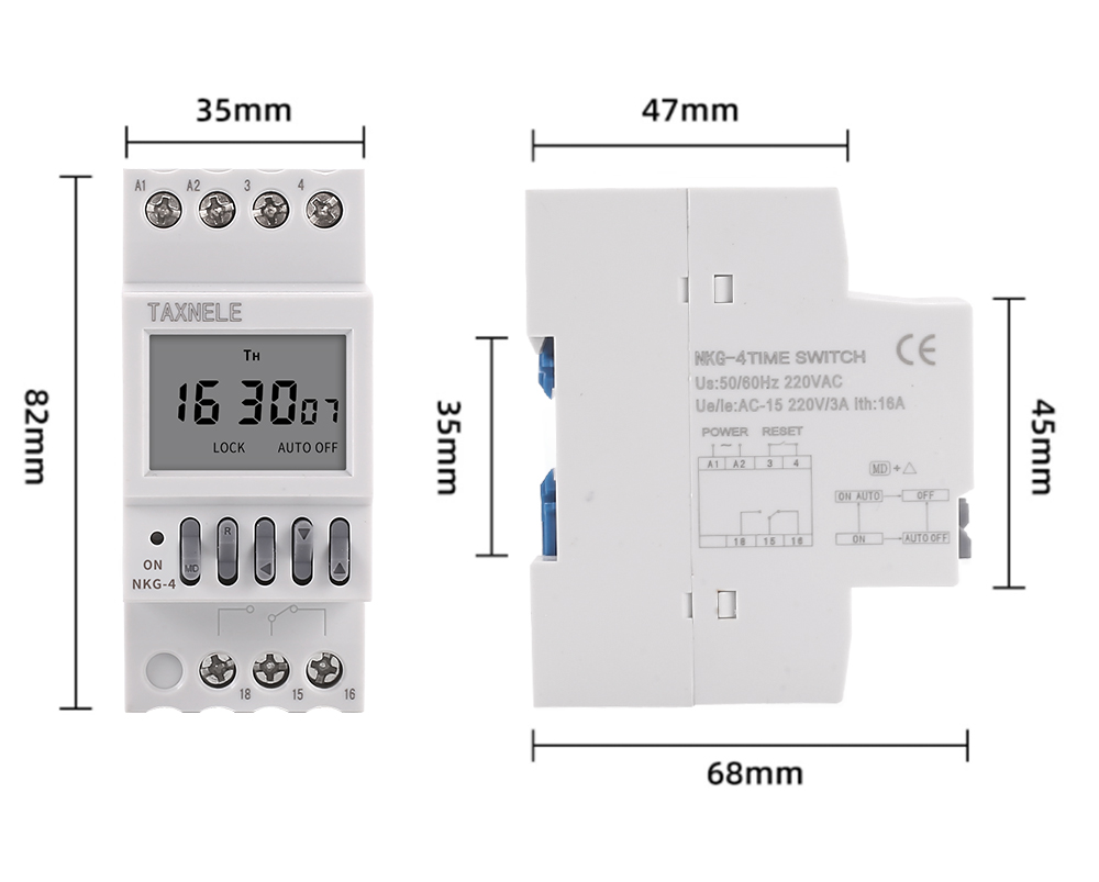 Din Rail Timer Switch School Bell Controller Digital Weekly ...